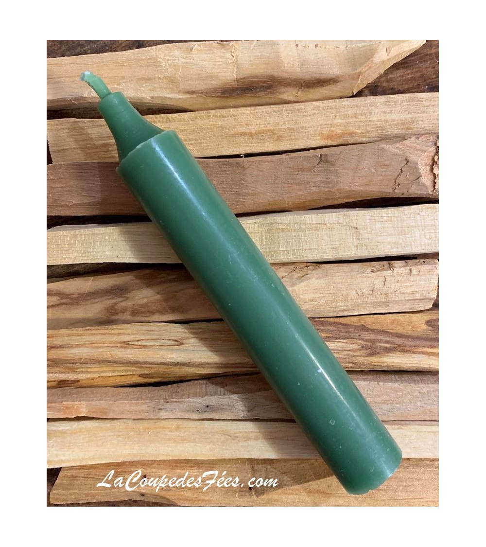 Petit Cierge Vert en Cire Naturelle – Croissance, Abondance et Rituels ...